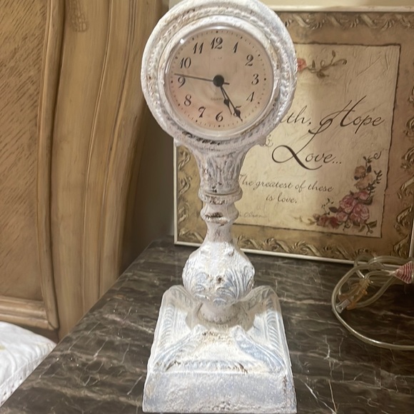 Accents | Beautiful Substantial Metal Distressed Clock | Poshmark